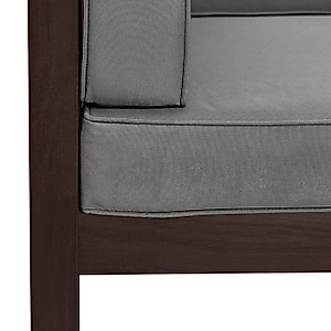 EMKK 4 Pcs Outdoor Furniture Sectional PE Rattan Wicker Patio Conversation Cushions and Table X-Back Sofa Set, Lshaped Brown+Gray