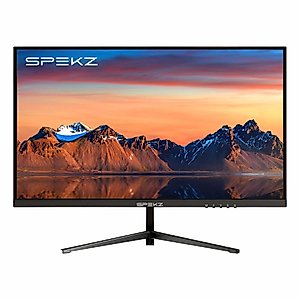 SPEKZ 24 Inch Computer Monitor, FHD PC Monitors 1920 x 1080p IPS Display 75Hz, HDMI, VGA, 5ms Response Time, 75 x 75 mm Mountable, Frameless (EM-024)