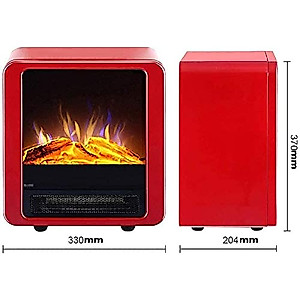 Trnni Electric Fireplace is Used for Portable Heater Electric Fireplace Stove Heater 2000W with Adjustable Thermostat Control & Fire Flame Effect (Color : White)