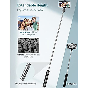 Selfie Stick Tripod with Detachable Wireless Remote, 4 in 1 Extendable Portable Selfie Stick & Phone Tripod Stand Compatible with Gopro, iPhone/Samsung/Huawei, etc.
