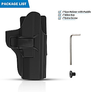 OWB Holster for Ruger Security 9mm Luger, Right-Handed Belt Gun Holster for Ruger Security 9mm Compact/Pro/Standard Without Red Laser, 60° Adjustable Open Carry Pistol Holsters with Quick Release