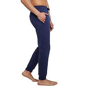 Hanes Mens Ecosmart Jogger Sweatpants, Midweight Fleece Lounge Pants, 30.5", Navy, XX-Large US