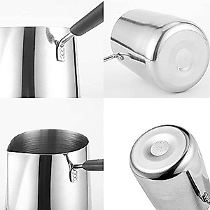 Butter Coffee Milk Warmer Mini Butter Melting Pot Turkish Coffee Warmer and Butter Melting Pot, Stainless Steel, 12-Ounce Capacity (350ML)