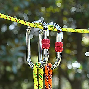 Climbing Rope, 32ft/65ft/98ft/165ft/230ft High Strength Outdoor Safety Static Rock Climbing Rope, Escape Rope, Rappelling Rope, Fire Rescue Parachute Rope (Orange 8mm, 32FT(10M))