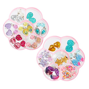 16 Pairs Clip On Earrings for Girls Play Earrings Pretend Princess Play Jewelry Party Favors Gifts for Little Girls