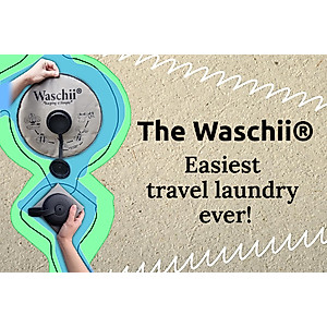 Waschii Portable Travel Laundry Bag - Solar Heated, Eco-Friendly, Compact and Durable Laundry Solution for Camping, Hiking, and Travel
