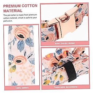 Ipetboom 1 Set Pet Collar Kitten Collars Choker Chain for Dogs Flower Necklace Breakaway Pet Collar Cat Strap Collar Pet Safety Strap Puppy Collar Pet Supply Small Cat Collar Lettering Pink