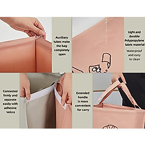 ECOWAN LIVING Recycle Bin, Trash Bin, Recycling Bins for Kitchen Home, Recyclable Waste Trash Sorting Organizer, Reusable Waterproof Compartment Container, Pack of 3 Bags