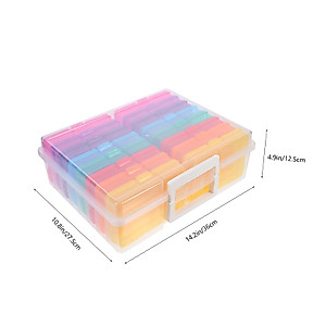 STOBAZA 1 Set Photo Storage Box Task Boxes for Special Education Pencil Dispenser for Classroom Postcard Organizer Photo and Craft Keepe Cards Organizer Multifunction 4 Box Plastic