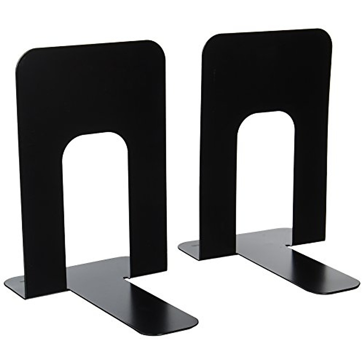 School Smart 32379 Jumbo Non Skid Book Ends - 6 inch x 9 inch - Set of 2 - Black