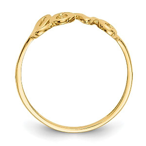 IceCarats 14K Yellow Gold Love Ring Size 7.00