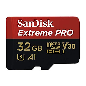 SanDisk Extreme PRO microSDHC Memory Card Plus SD Adapter up to 100 MB/s, Class 10, U3, V30, A1 - 32GB SDSQXCG-032G