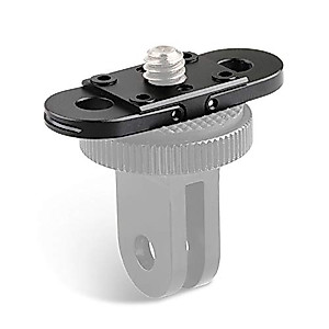 HSU Replacement Folding Fingers Compatible with Go Pro Hero 11 Hero 10 Hero 9 Hero 8 Black Max, Replacement Adapter Mount with 1/4 Tripod Connector Port for Housing Handle Monopod Mount