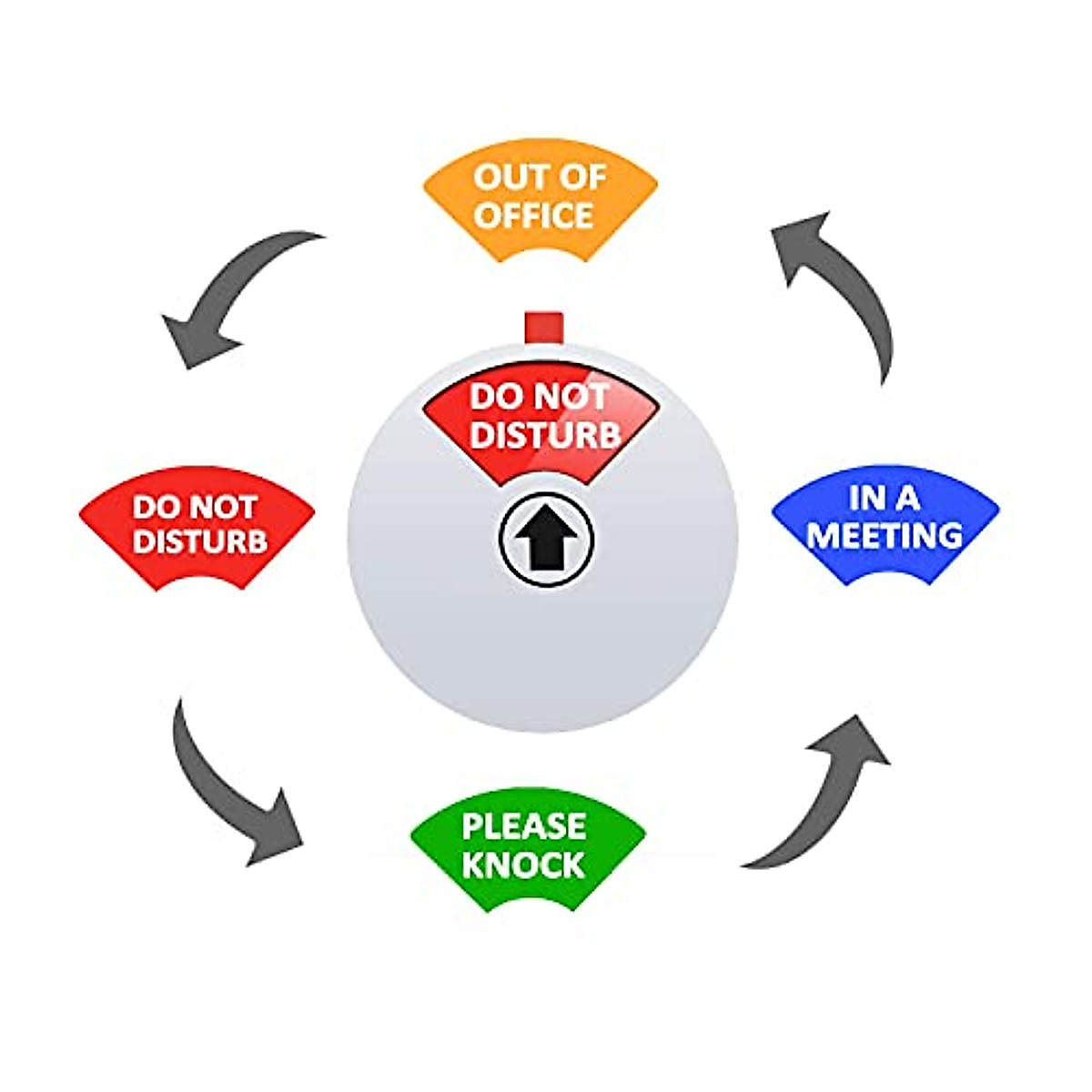 Privacy Sign,Do Not Disturb/Please Knock/Out of Office/in a Meeting Sign,Office Door Sign That Lets Others Know Whether You're Available Or Not(5inch,Silver)