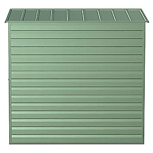 Arrow Select 6' x 7' Outdoor Lockable Steel Storage Shed Building, Sage Green