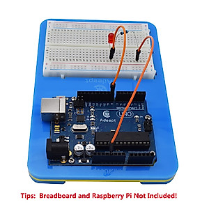 Adeept Acrylic Arduino Holder Breadboard Holder, 2 in 1 Base Plate Case for Arduino UNO