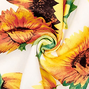 Little Girls Summer Dress Toddler Yellow Sunflower Dresses Ruffled Sleeveless Floral Sundress Baby Boho Holiday Beach Dress Size 6T/1476