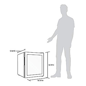 NewAir Mini Fridge Beverage Refrigerator and Cooler, Free Standing Glass Door Refrigerator Holds Up To 60 Cans, Cools to 37 Degrees Perfect Beverage Organizer For Beer, Wine, Soda, and Pop