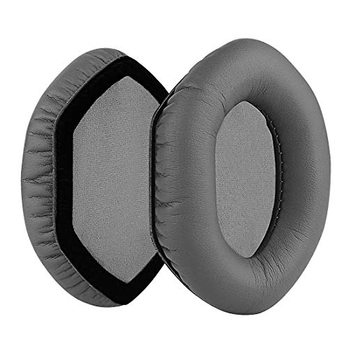 Geekria QuickFit Replacement Ear Pads for V-Moda Crossfade Wireless, M-100, LP, LP2 Headphones Ear Cushions, Headset Earpads, Ear Cups Cover Repair Parts (Grey)