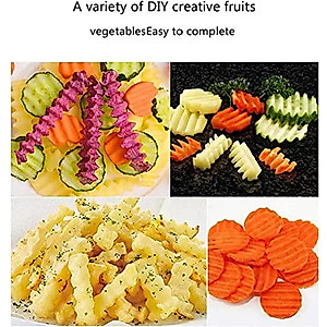 YukaBa Crinkle Potato Cutter 2.9" x 11.8" Stainless Steel Waves French Fries Slicer Handheld Chipper Chopper, Vegetable Salad Chopping Knife Home Kitchen Wavy Blade Cutting Tool, Black (1 Pack)