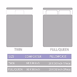 Yogeneg Rainbow Comforter Set Twin Size for Teen Girl &Boys Women,Metallic Star Moon Printed Mermaid Comforter with Pillowcase, Microfiber 2 Piece Bedding Set,All Season (Rainbow B, Twin)