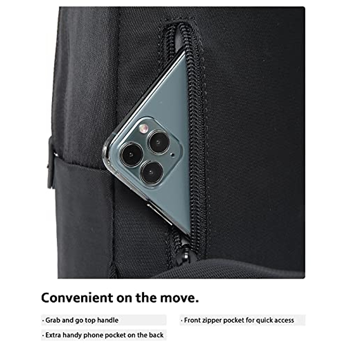 HotStyle SIMPLAY+ Mini Backpack Small Fashion Backpacking Purse, Black