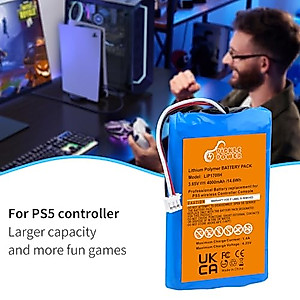 Pickle Power PS5 Controller Battery, 2 Pack 4000mAh LIP1708 Battery for Sony PS5 PlayStation 5 DualSense CFI-ZCT1W Wireless Controller