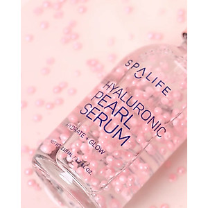 Spa Life Face Serum: Hyaluronic Acid Serum 100 ml (3.7 oz) - Smoothing & Hydrating Daily - Targets Dryness, Fine Lines, & Wrinkles - Helps Plump Skin, Dissolving Pearl Capsules for Instant Luminosity