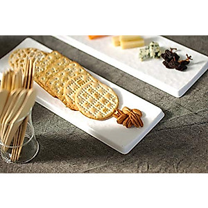 WASARA DM-014R Long Plate, White, 11.8 inches (30 cm), 6 Pieces