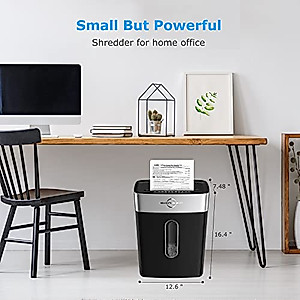 BONSEN Shredder for Home Office, 8-Sheet Crosscut Credit Card Shredder, Small Paper Shredder for Home Use with 4 Gallons Wastebasket, High Security Level P-4, ETL Certification (S3101)