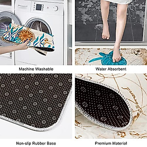 Sea Turtles Door Mat Non Slip Rubber Backing, Indoor Outdoor Entrance Mats, Blue Turtle Mat Front Doormat Rug, Home Bathroom Bedroom Mat Kitchen Floor Door Mat Outdoor Rug Large, 18 x 30 Inches