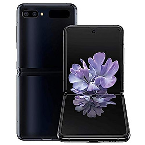 Samsung Galaxy Z Flip (256GB, 8GB) 6.7" Foldable AMOLED, Snapdragon 855+, AT&T Unlocked GSM 4G LTE (T-Mobile, Metro, Straight Talk) F700U/DS (Mirror Black) (Renewed)