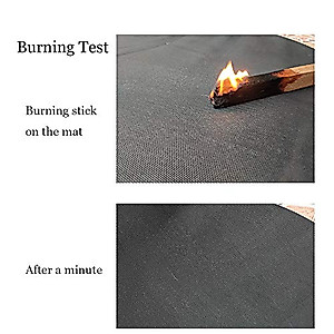 Fire Pit Mat, Bonfires, Lawn, Patio, Chiminea, Deck Defender, Under Grill Mat, BBQ Mat, Heat Shield, Fire Resistant Pad for Outdoors (24 Inch Round)