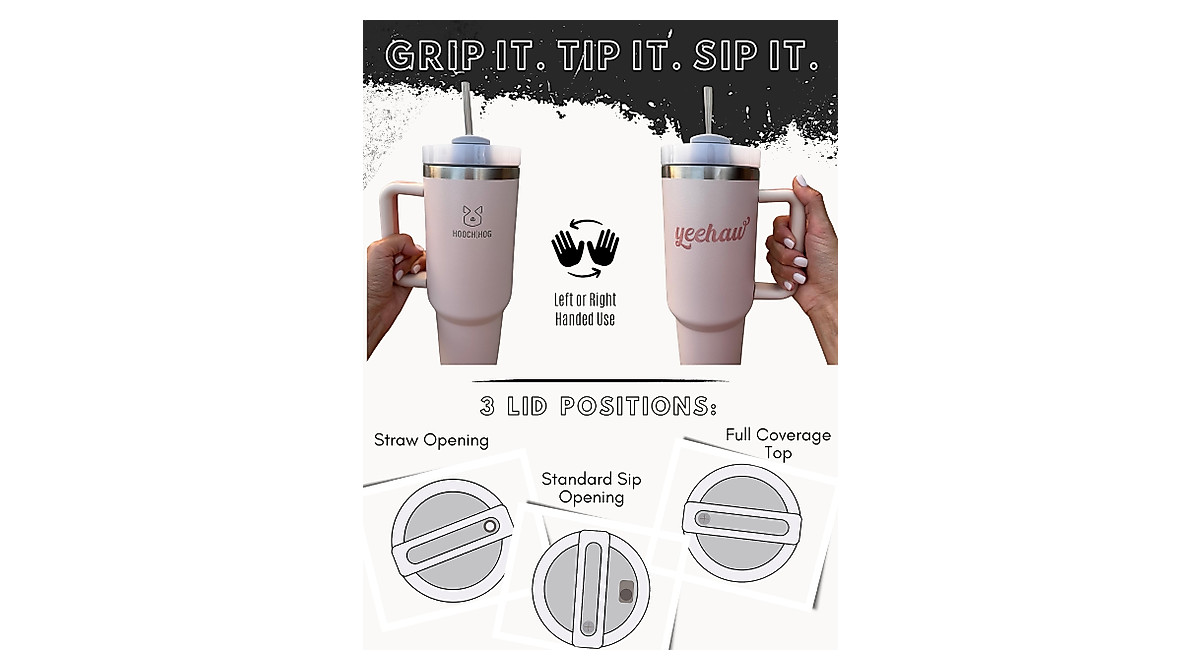 Hooch|Hog 40 oz. Tumbler - Insulated & Cup Holder Friendly
