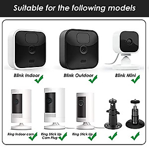 No-Drill Blink Mini Camera Wall Mount Bracket 3-Pack，Compatible Blink Mini Camera/Blink Indoor/Blink Outdoor/Ring Indoor, Highly Adhesive 3M VHB Tape No Tools Required Quick Paste Installation,White
