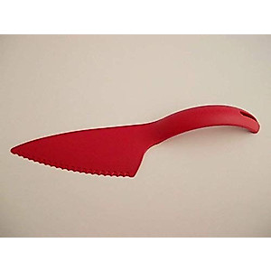 Tupperware Cut N Serve Pastry Server Cake or Pie Wedge Slicer in Red