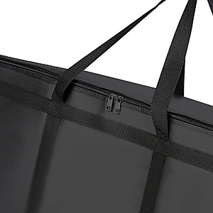 Food Delivery Bag, Insulated Reusable Grocery Bags | Ideal, Postmates, Restaurant, Catering, Grocery Transport | Dual Zipper (XXXL 2 Pack) 24 * 15 * 14inches Black