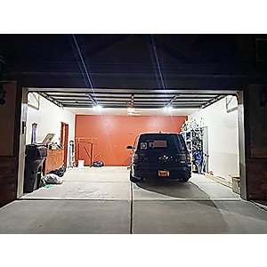 suyncyi 2 Pack LED Garage Light, 150W Ultra Bright LED Shop Light with 5 Adjustable Panels,15000LM 6500K E26/E27 Deformable LED Garage Ceiling Lights for Garage, Workshop