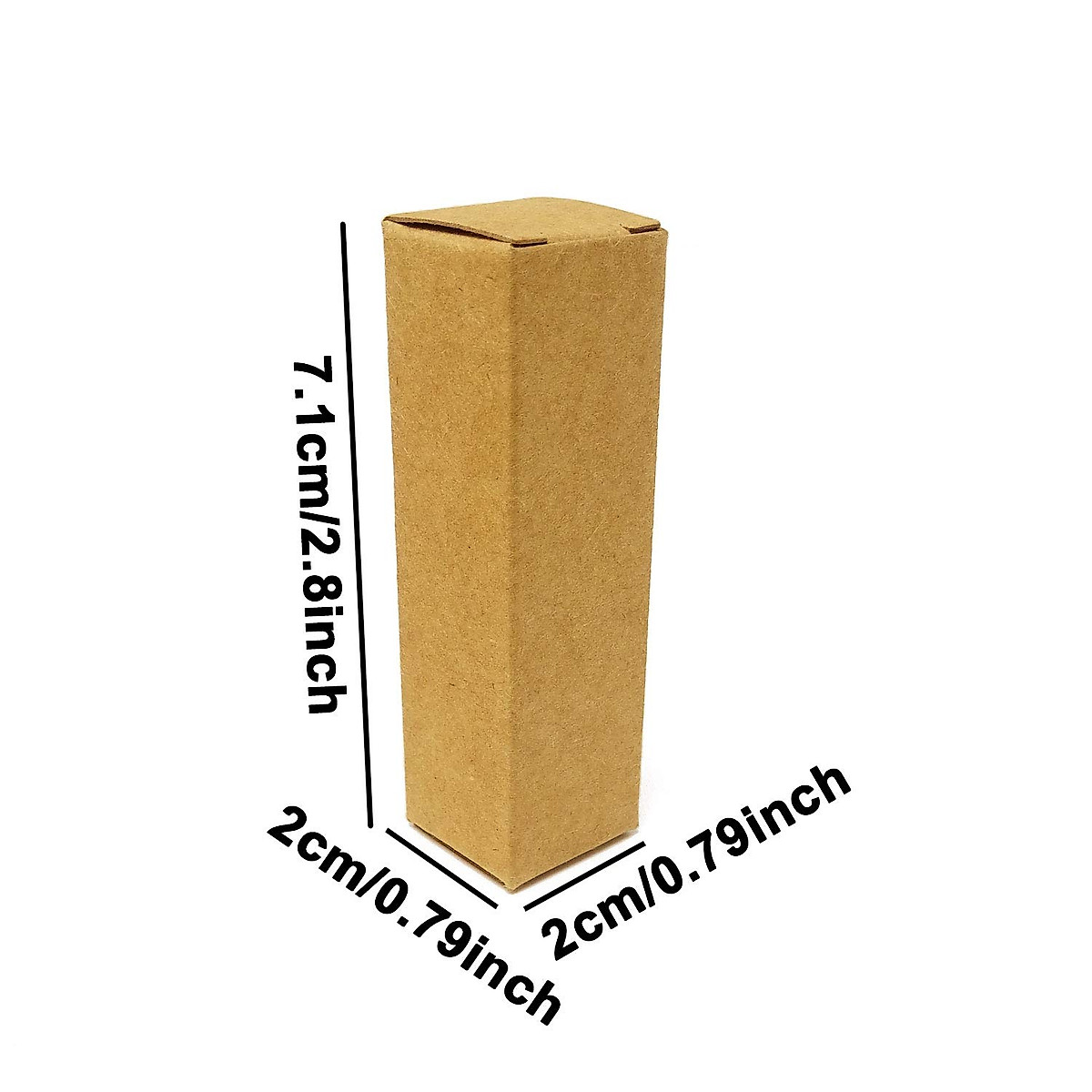 Honbay 50PCS Rectangular Lipstick Packaging Paper Boxes Kraft Paper Gift Grocery Boxes for Makeup Tube Storage