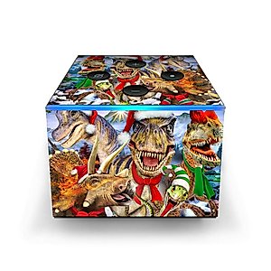 Christmas Dinosaurs - Skin Decal Vinyl Wrap for Amazon Fire TV Cube