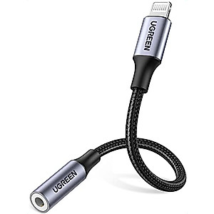 UGREEN Headphone Adapter for iPhone Bundle with Braided Lightning to 3.5mm Adapter