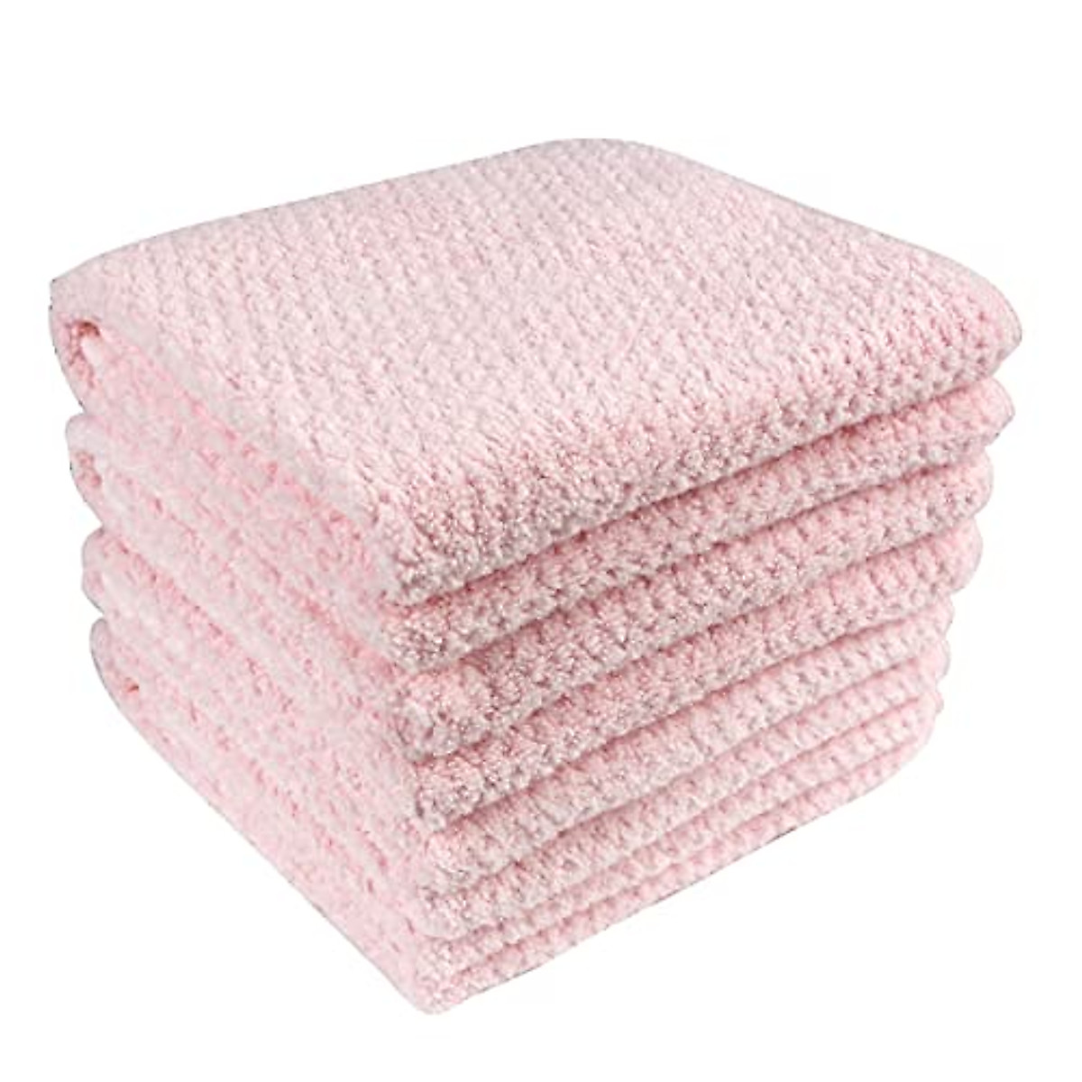 Everplush Diamond Jacquard Hand Towel Set, 4 x (16 x 30 in), Pale Pink 4 Count