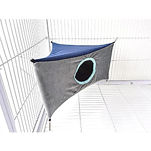 VEDEM Guinea Pig Hideout Cage Corner Cave Warm Hideouts for Small Animals, Guinea Pigs, Chinchilla, Rats, Ferrets (Navy)