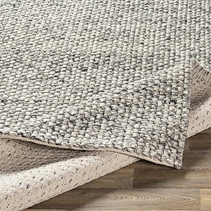 Mark&Day Area Rugs, 8x10 Keynsham Modern Charcoal Area Rug, Grey Ivory Carpet for Living Room, Bedroom or Kitchen (8' x 10')