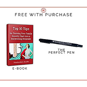 Headwaters Studio Wooden Growth Chart - Personalized Height Ruler for Wall Kids, Growth Chart for Wall, Wall Ruler for Kids Height, Height Chart for Kids, Kids Height Wall Chart - Short & Regular Size