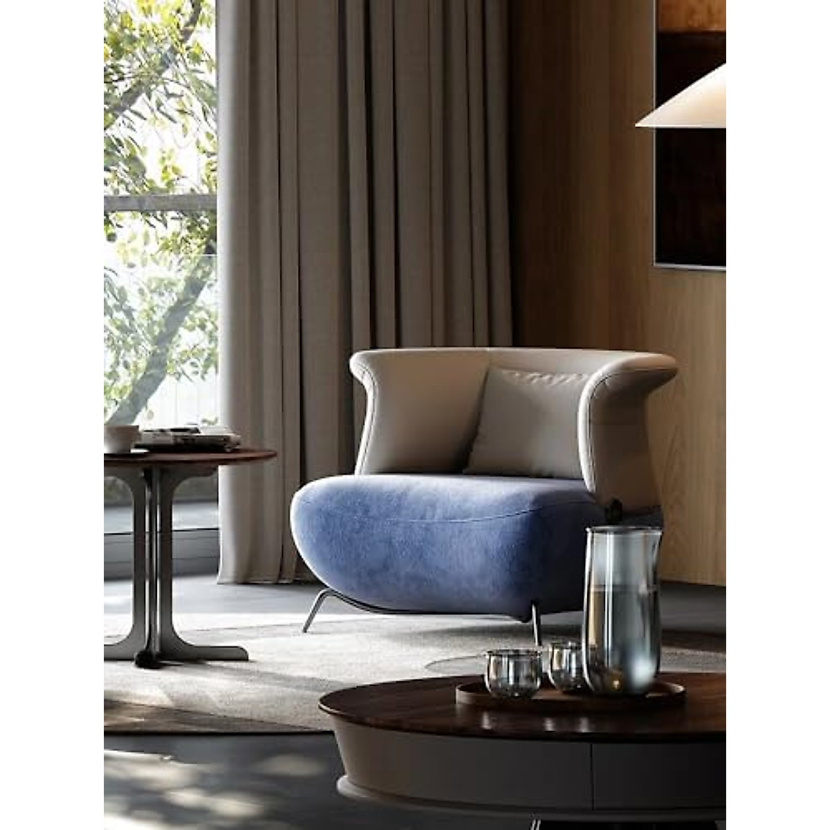 High-End Leather Leisure Sofa Chair