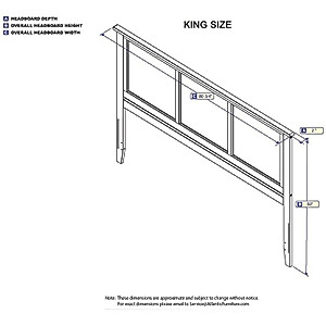 Leo & Lacey King Panel Headboard in Atlantic Gray