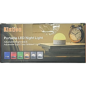 Kintion Portable LED Night Lamp for Kids and Adult(with RGB Mode), Bedside Dimmable Warm Night Light, Soft Eye Caring Night Light for Kids Breastfeeding and Sleep Aid, 8 Colors, 2pcs