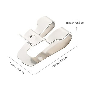 VILLCASE 50 Pcs Belt Hook Clip Leash Clip Belt Clips Tool Clip Power Tool Hook Holster Belt Clip Key Hooks for Keychain Spring Buckle Clip Hooks Drill Belt Buckle Jacket Spring Clip