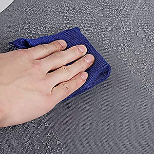 YYAO Portable Clothes Closet Non-Woven Fabric Wardrobe Closet Double Rod 12 Storage Shelves Clothes Organizer Armoire,Gray